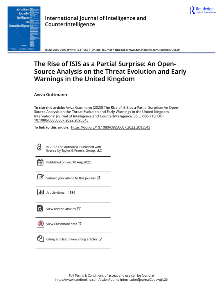 The Rise of ISIS As A Partial Surprise An Open-Source Analysis On The ...