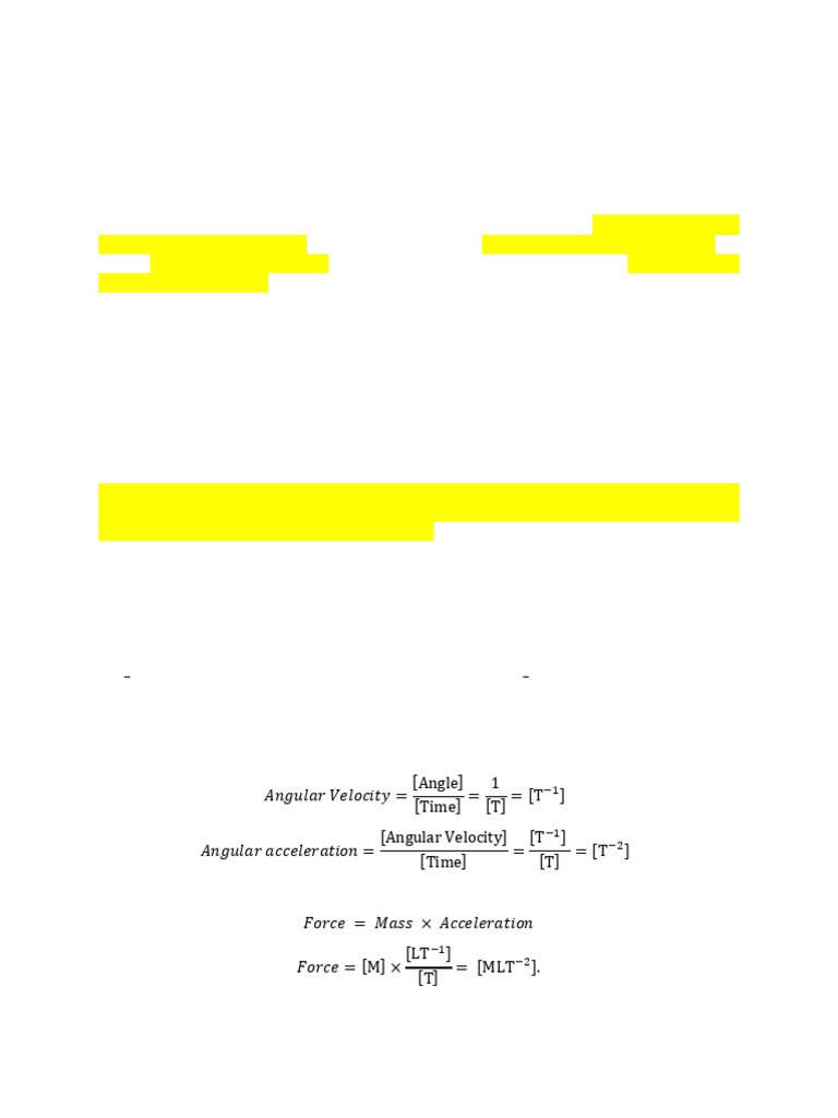 Dimensional Analysis and Similarity Laws | PDF | Reynolds Number | Force