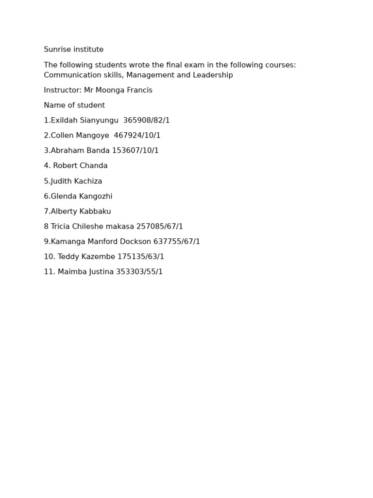 Successful Candidates | PDF