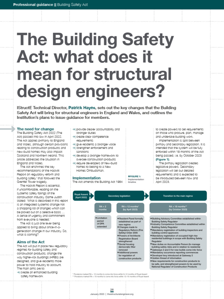 The Building Safety Act What Does It Mean For Structural Design Engineers | PDF | Safety ...