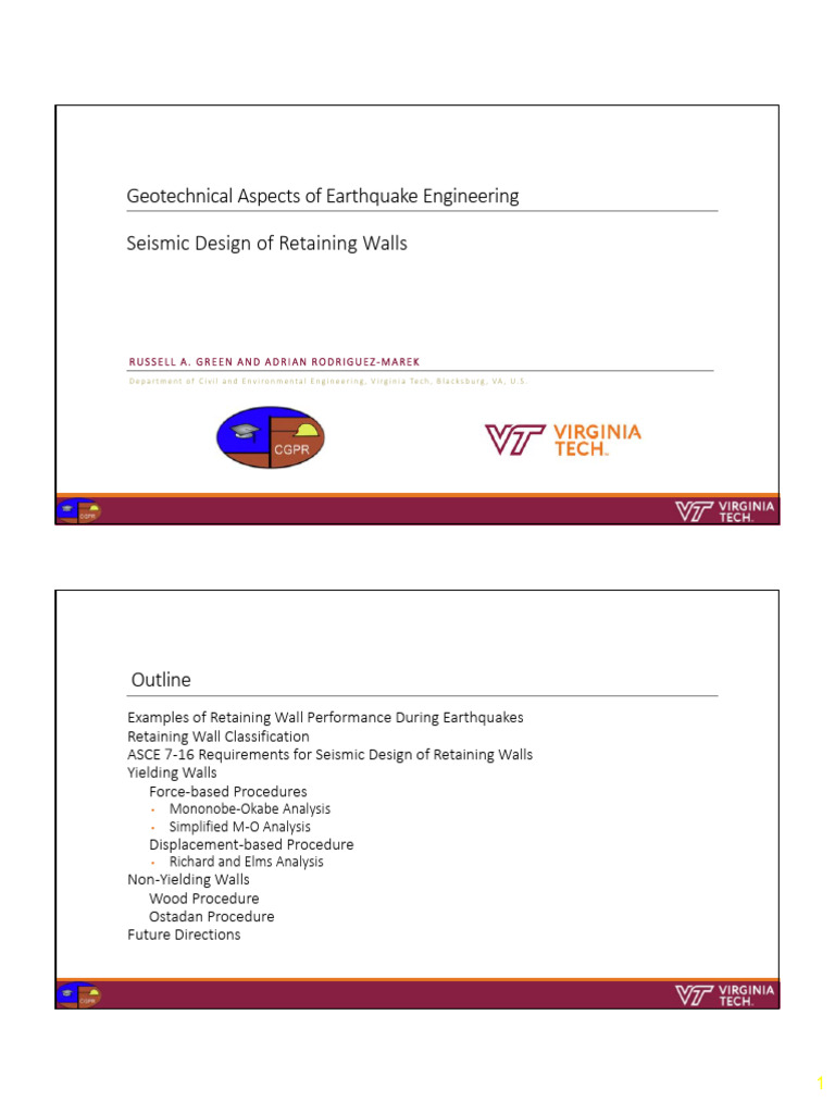 Seismic Retaining Walls Rev4 | PDF | Mechanics | Applied And Interdisciplinary Physics