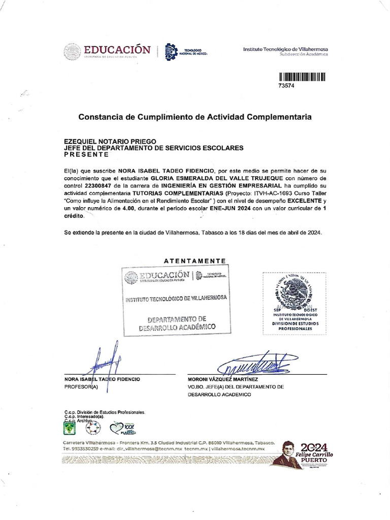 Constancia de Cumplimiento-Curso Caracter en El Emprendimiento | PDF