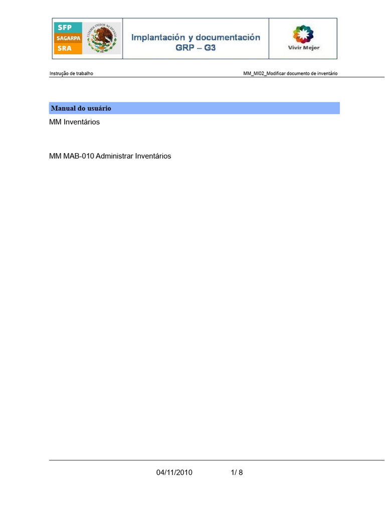 MM MI02 Modificar Documento de Inventário | PDF | Informática