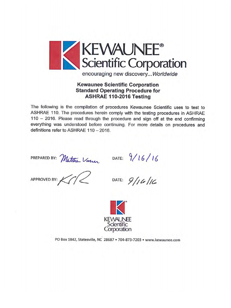 ASHRAE 110-2016 PD-16-001.en - Es | PDF