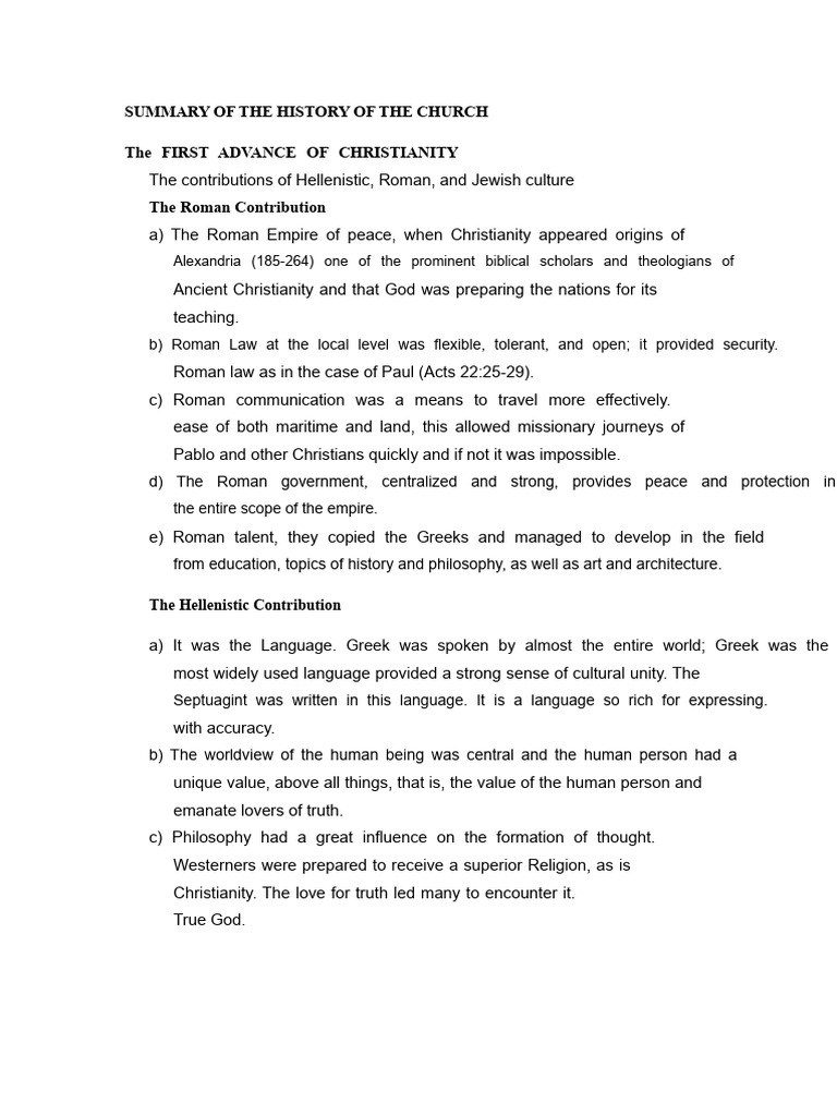 Summary of The History of The Church | PDF | Pope | Council Of Chalcedon