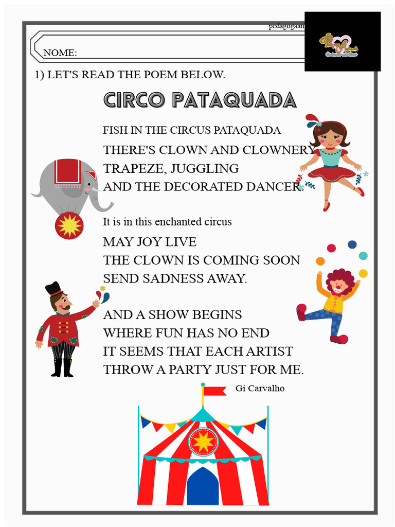 CIRCUS DAY SEQUENCE | PDF | Linguistics | Languages
