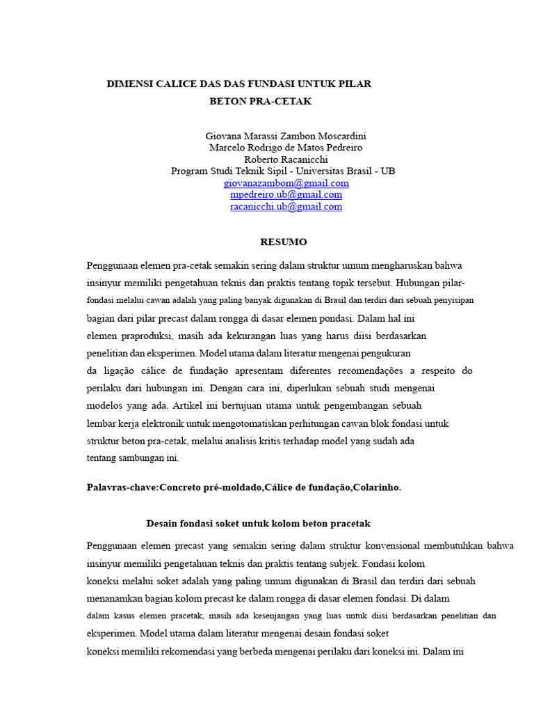 Perhitungan Gelas Fondasi | PDF