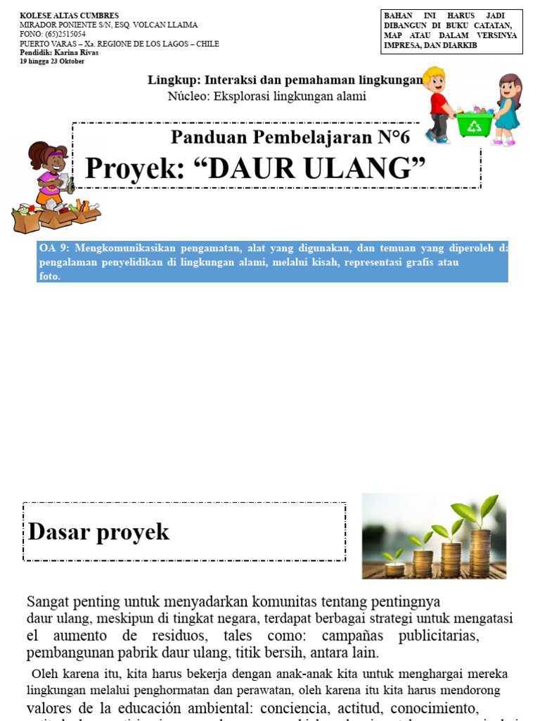 Proyek Daur Ulang | PDF