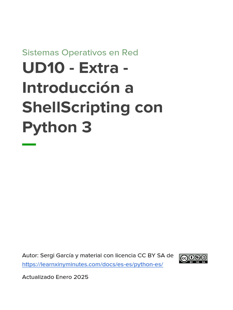 UD 03 - Extra - Introducción A ShellScripting Con Python 3 | PDF ...