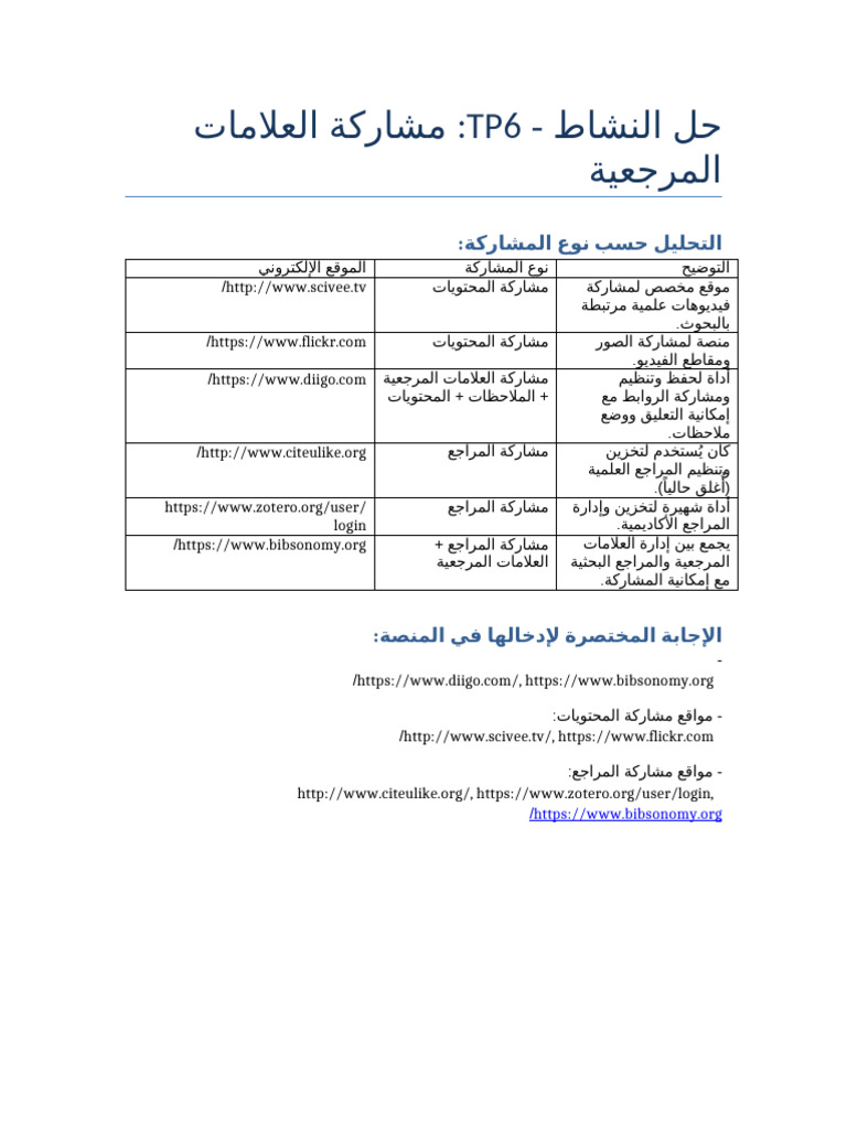 TP6 حل النشاط | PDF