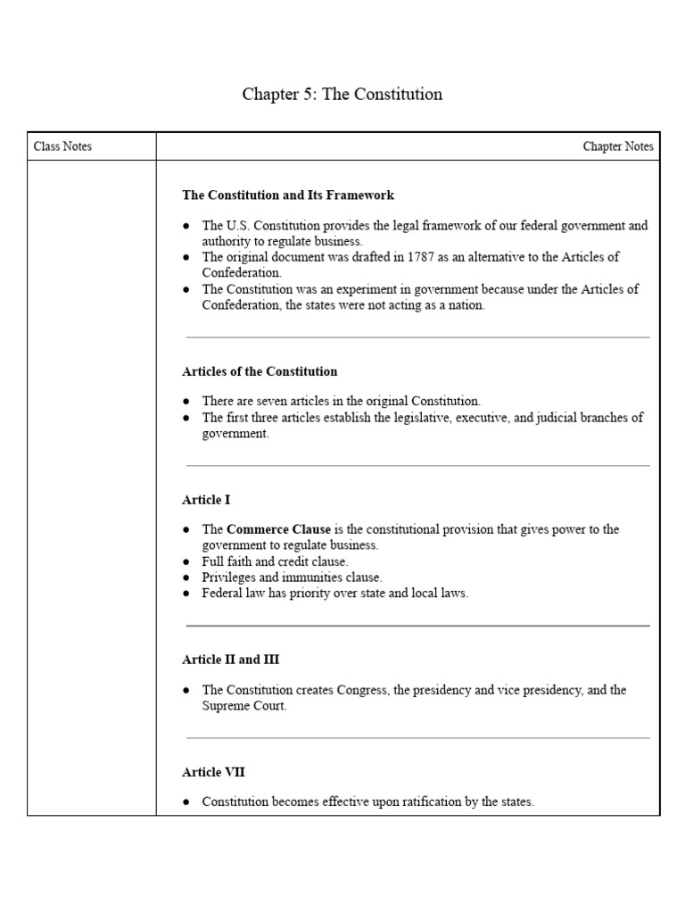 Chapter 5 - The Constitution | PDF | Due Process Clause | Commerce Clause