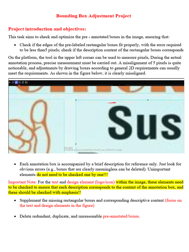 Bounding Box Optimization Guidelines | PDF | Annotation | Quotation Mark