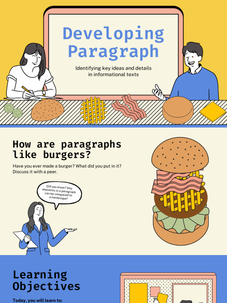Key Ideas and Details in Informational Texts Using The Paragraph ...