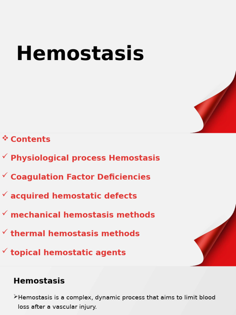 Hemostasis[2] | PDF | Coagulation | Hemostasis