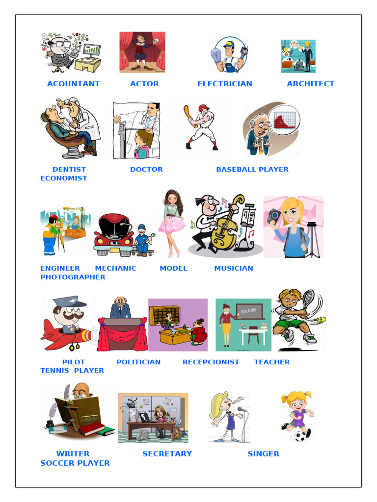Verb To Be With Professions Grammar Vocabulary and Grammar Guides 86702 ...