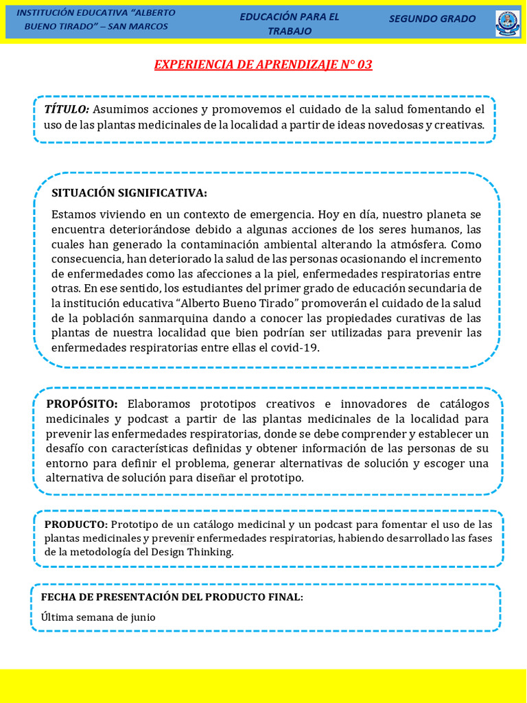 Ept - Exp 3 - Activ. 1 | PDF | El pensamiento de diseño | Entorno natural