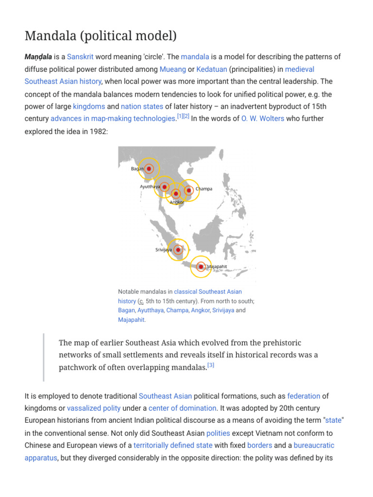 Mandala Political System in Southeast Asia | PDF | Southeast Asia