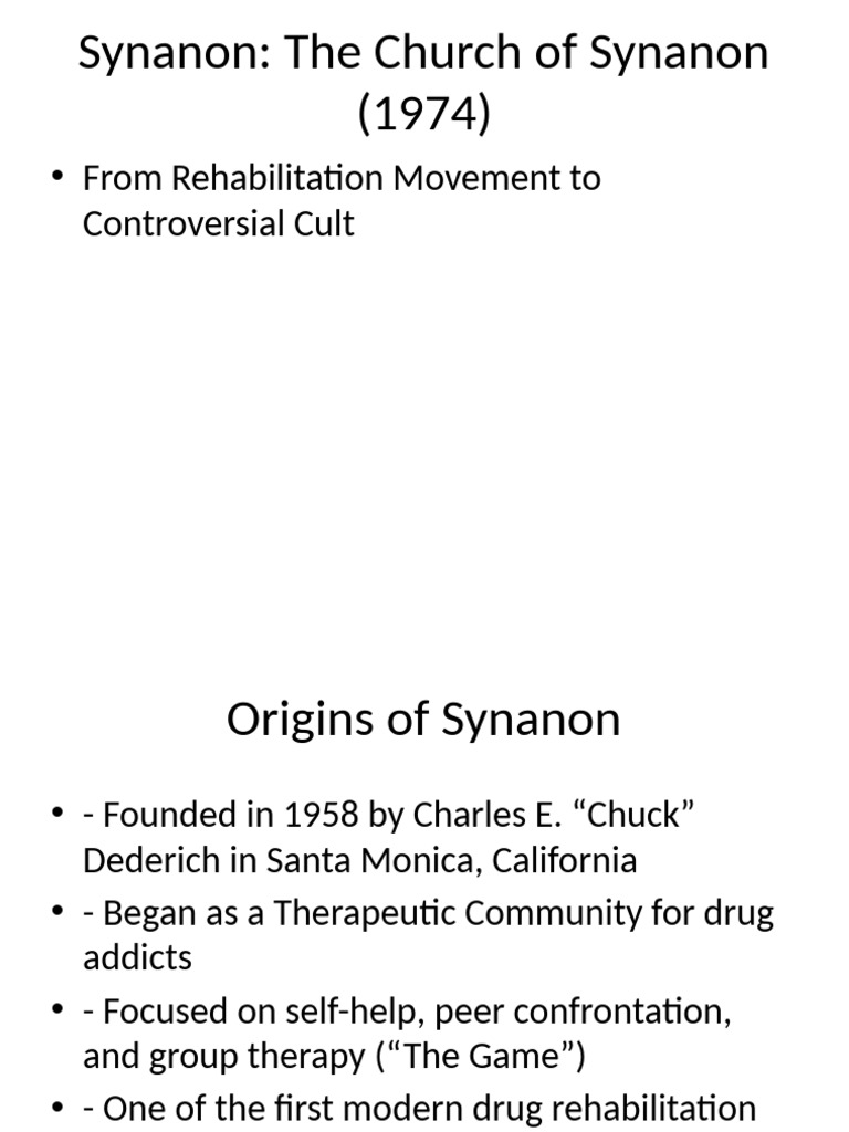Synanon Church 1974 | PDF