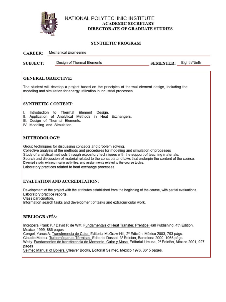 Thermal Element Design Course Overview | PDF | Heat Transfer | Heat
