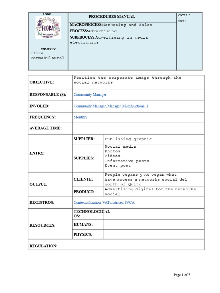 Marketing Procedures Manual Model | PDF | Goods | Justice