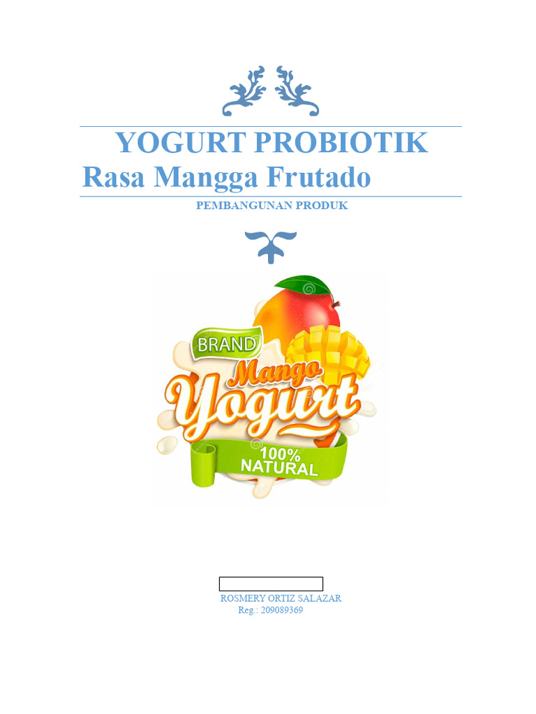 Yogurt Probiotik Rasa Mangga Fungsional | PDF