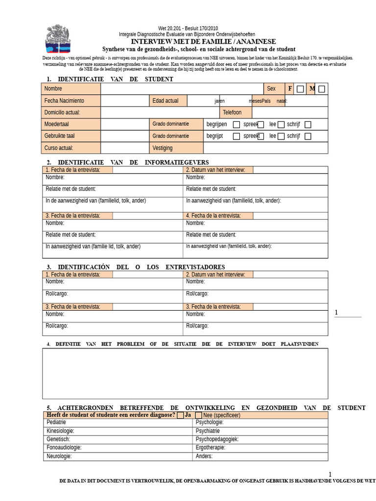 Anamnese Formulier 170 | PDF