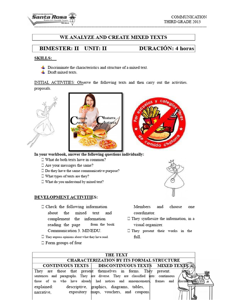 We Analyze and Develop Mixed Texts | PDF | Communication