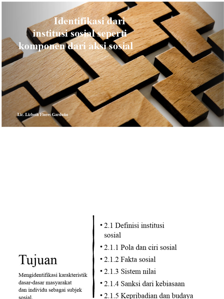 Karakteristik dan Definisi Institusi Sosial | PDF