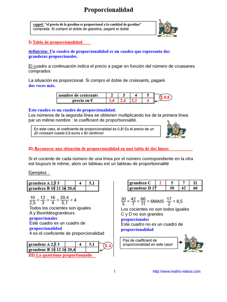 Proporcionalidad y sus Aplicaciones Matemáticas | PDF | Matemáticas