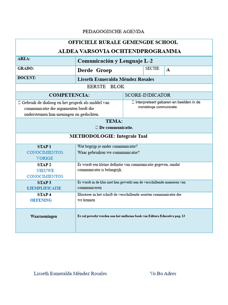 Pedagogische Agenda Taal | PDF