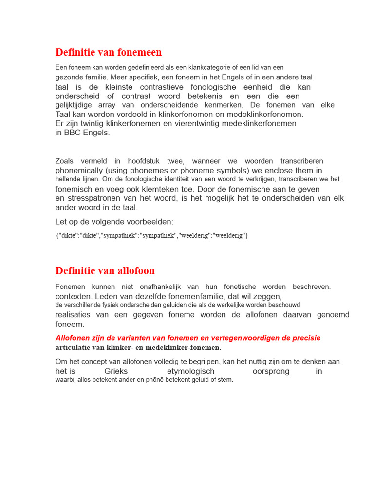 Definitie Van Foneem | PDF
