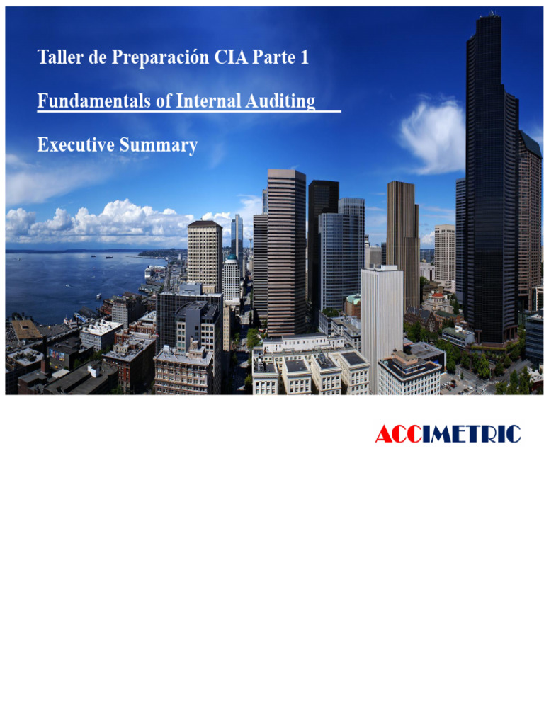 SU 1 Fundamentals of Internal Audit | PDF | Internal Audit | Audit