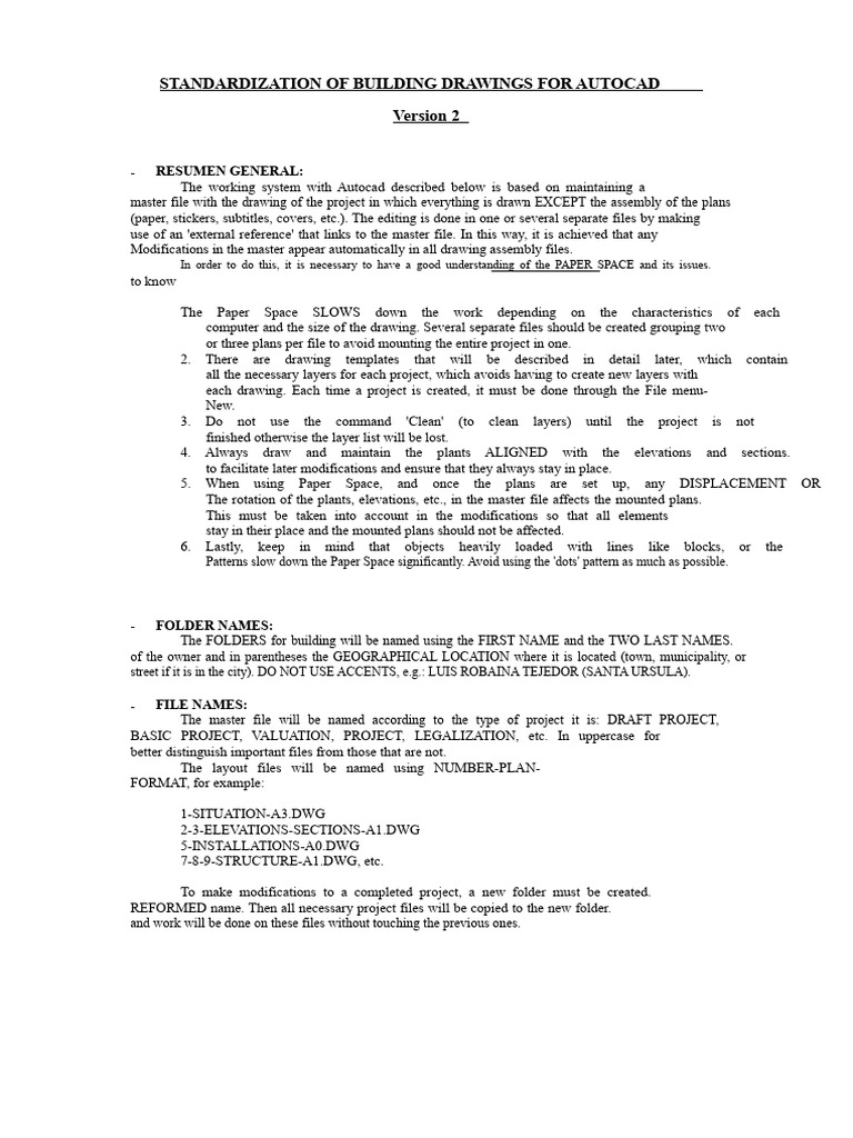 AutoCAD Building Drawing Standards | PDF | Computer File | Magenta