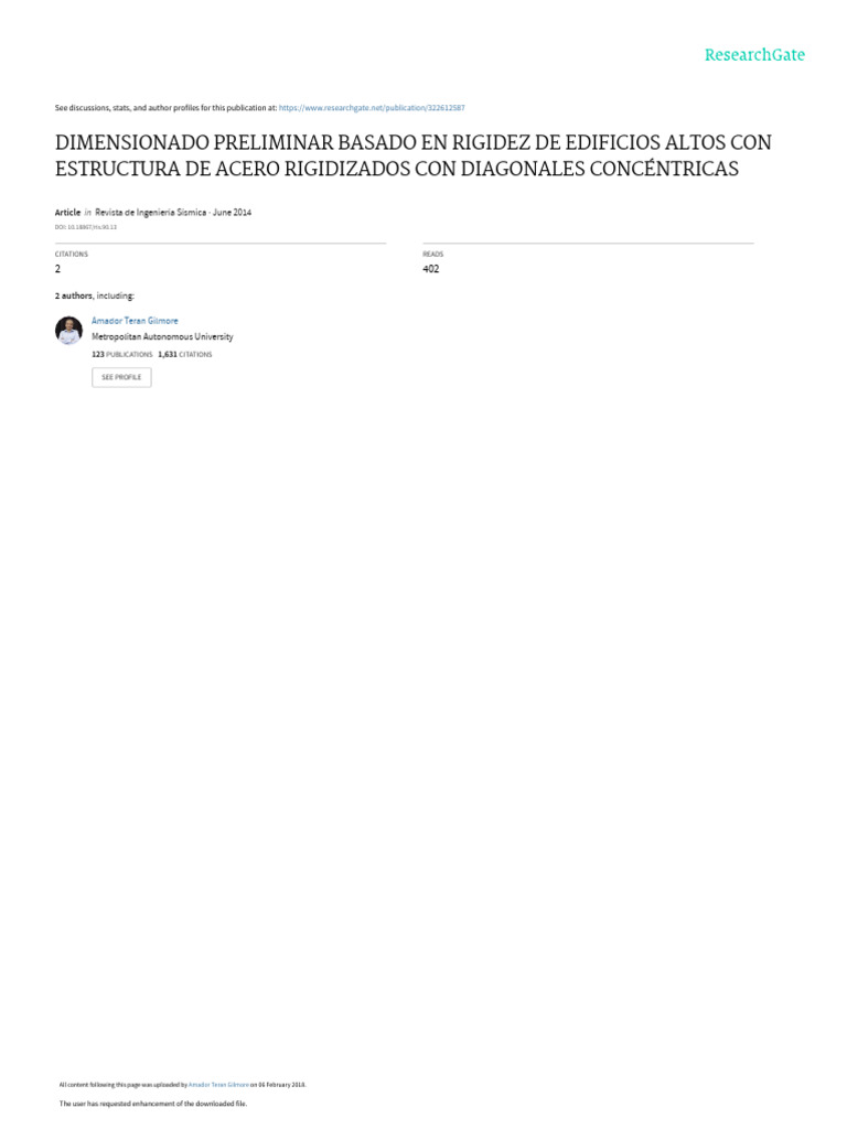 Dimensionado Preliminar Basado en Rigidez de Edifi | PDF | Pandeo | Rigidez