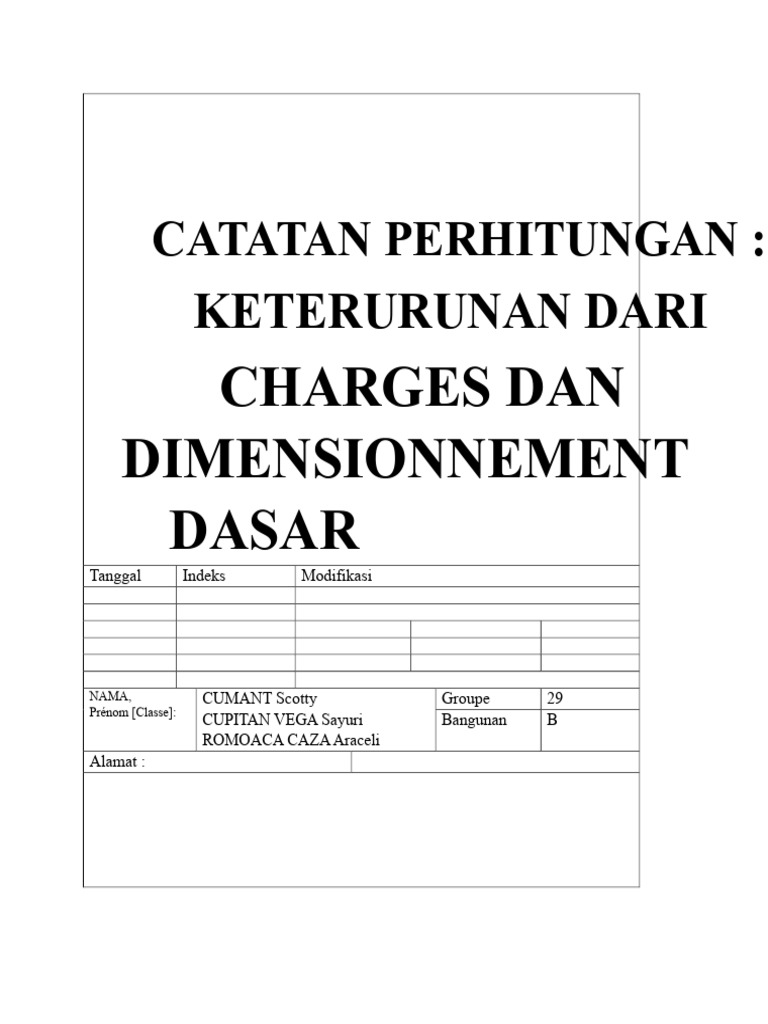 Perhitungan Beban dan Dimensi Fondasi | PDF