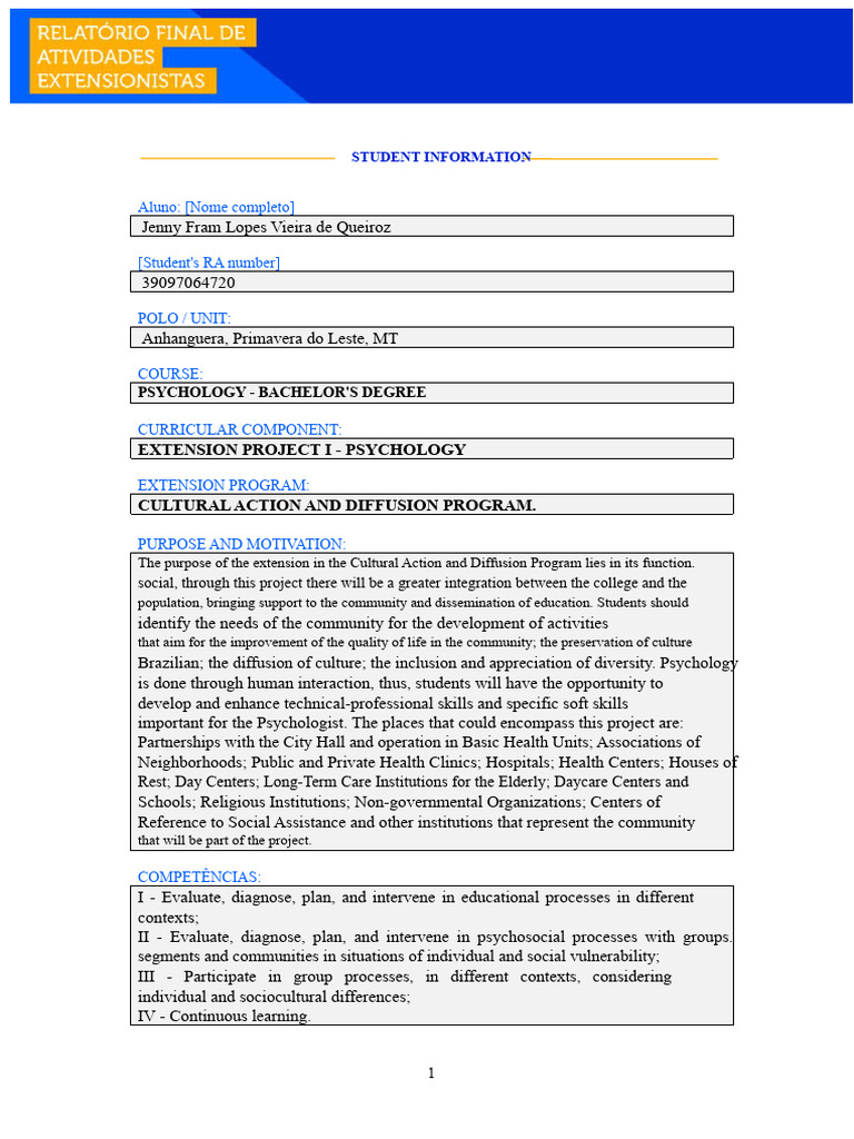 FINAL REPORT Extension Project | PDF | Psychology | Empathy
