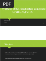 Synthesis of K3[Fe(C2O4)3]·3H2O | PDF | Coordination Complex | Ligand