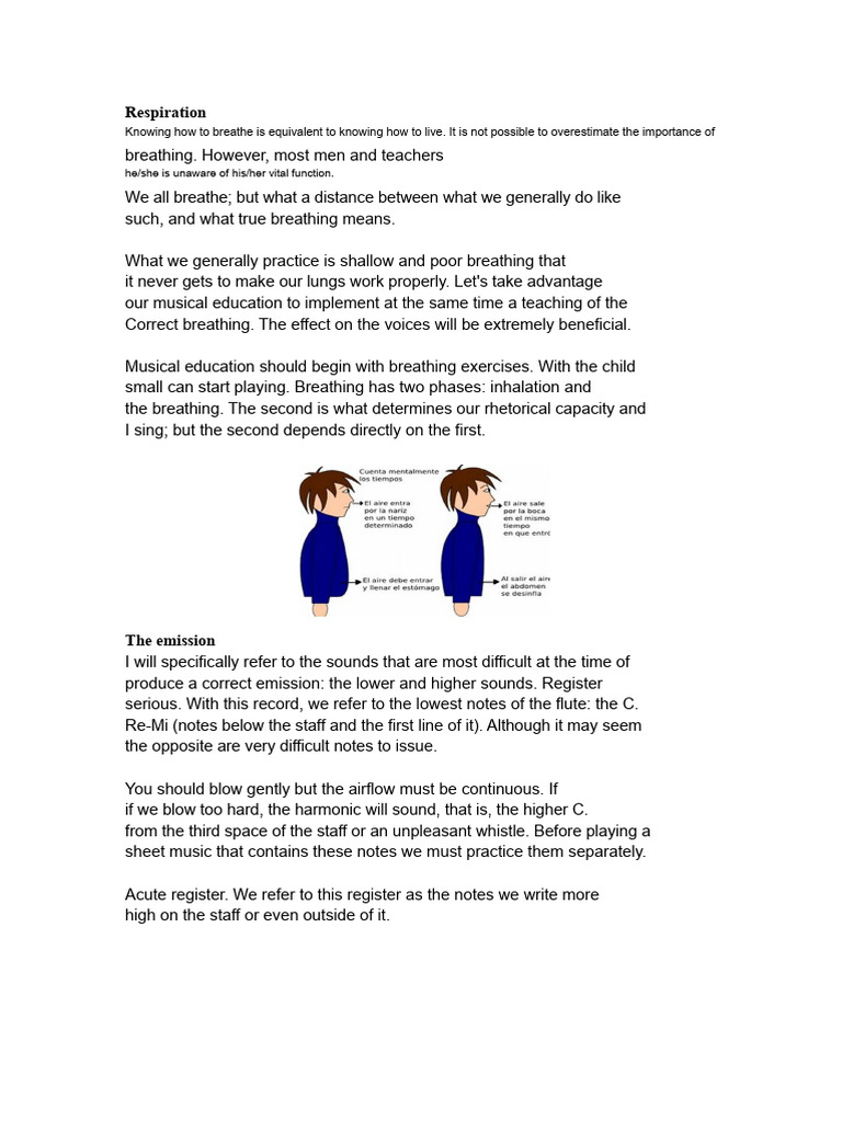 Breathing, Emission, Articulation in Music | PDF | Vowel | Singing
