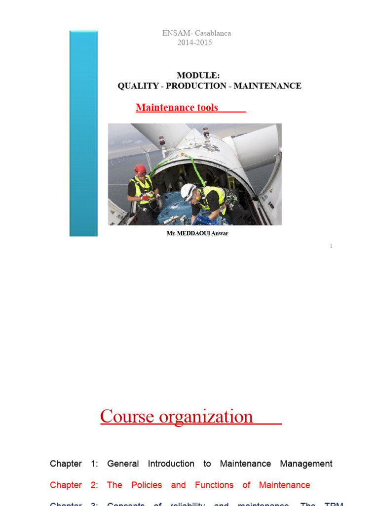 Maintenance Management Overview 2014-2015 | PDF | Engines | Bearing ...