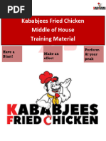 KFC BOH Training Material Overview | PDF | Hand Washing | Water