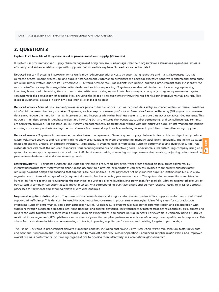 l4m1 - Assessment Criterion 3.4 Sample Question and Answer - Question 3 ...