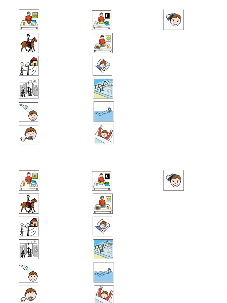 Daily Routine Activities List | PDF