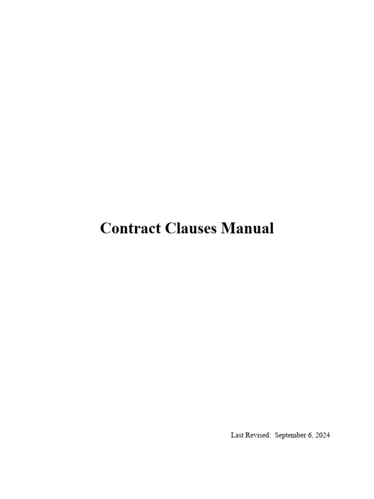 Contract Clauses Guide for Real Estate | PDF | Real Estate Appraisal