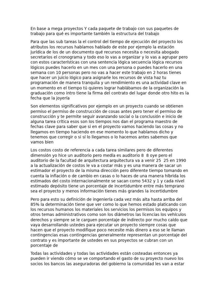Estructura y Control en Mega Proyectos | PDF | Riesgo | Probabilidad
