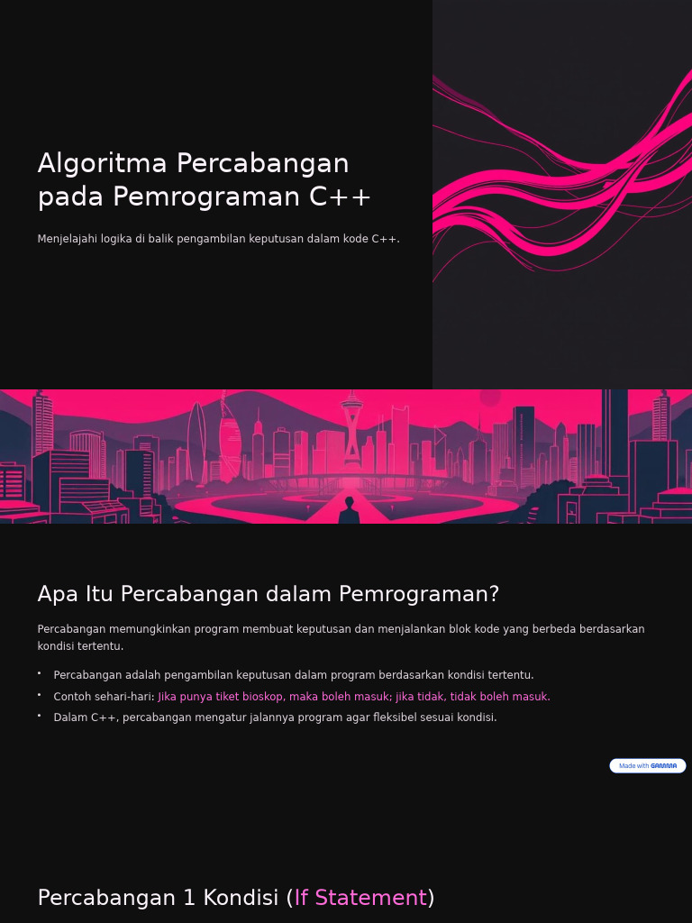 Algoritma Percabangan Pada Pemrograman C (1) | PDF