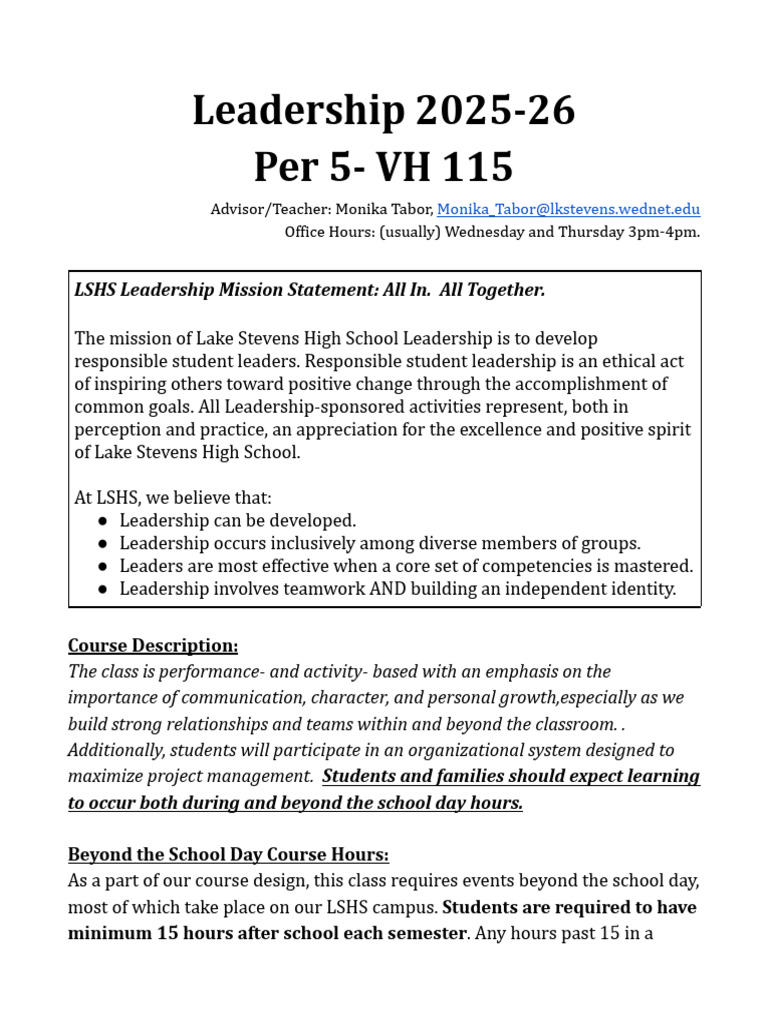 _2025-26 Leadership Syllabus | PDF | Leadership | Social Psychology