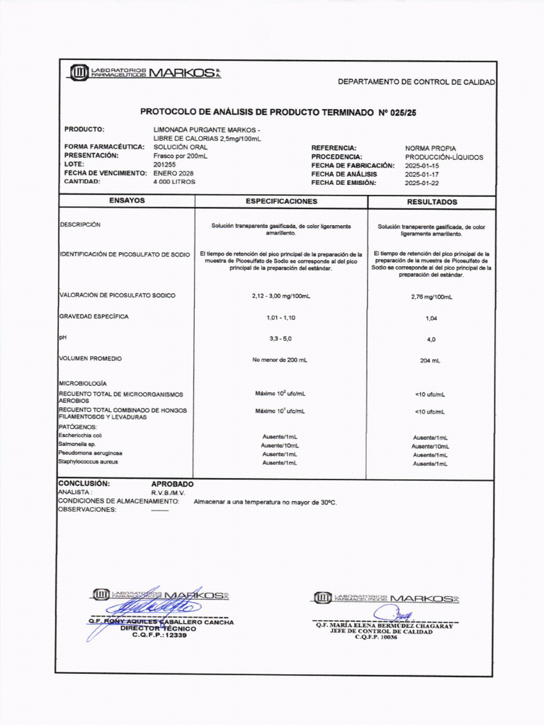 Limonada Purgante Markos 2.5mg100ml Solucion Oral Lib de Cal - Fco X ...