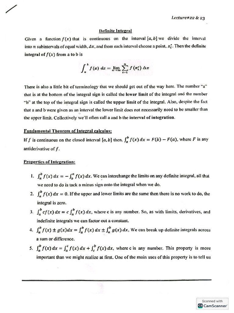 Definite Integral | PDF