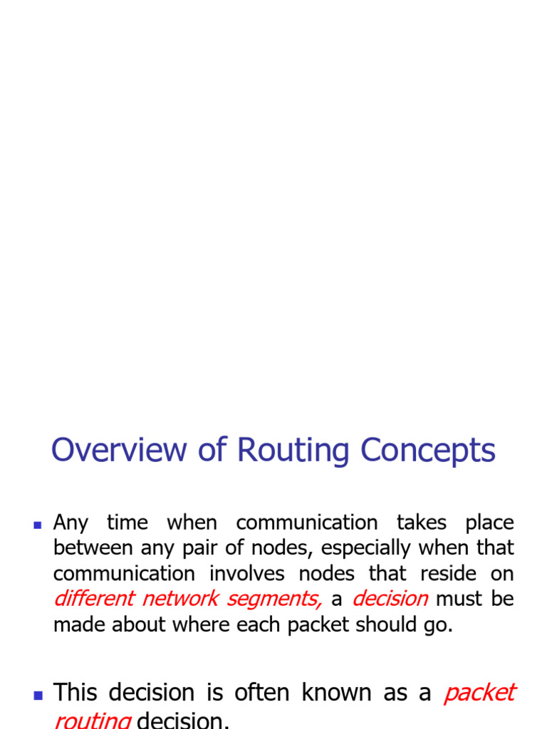 Lec7 - Routing and Forwarding | PDF | Routing | Router (Computing)