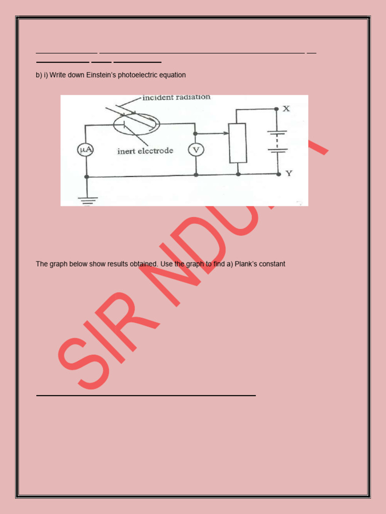 A Level Physics Quantum and Charged Particle Worksheet | PDF ...